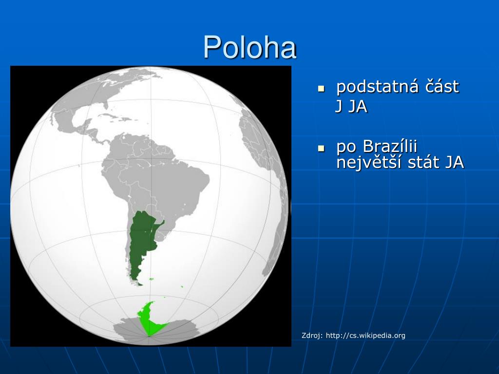 PPT - Téma hodiny: Argentina – základní údaje, přírodní poměry Předmět ...