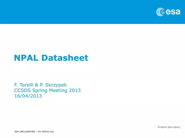 PPT - NPAL Datasheet PowerPoint Presentation, free download - ID:5920884