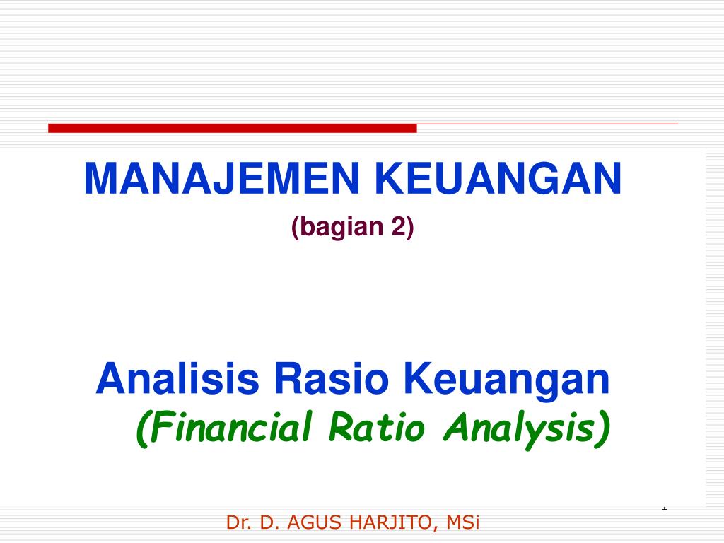 PPT - MANAJEMEN KEUANGAN (bagian 2) Analisis Rasio Keuangan (Financial ...