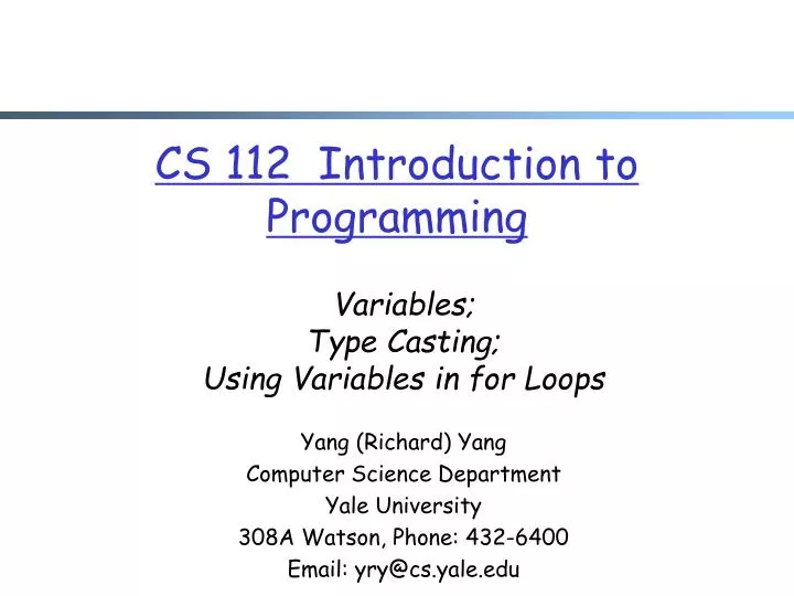 PPT - CS 112 Introduction to Programming PowerPoint Presentation, free ... PPT - CS 112 Introduction to Programming PowerPoint Presentation, free ...