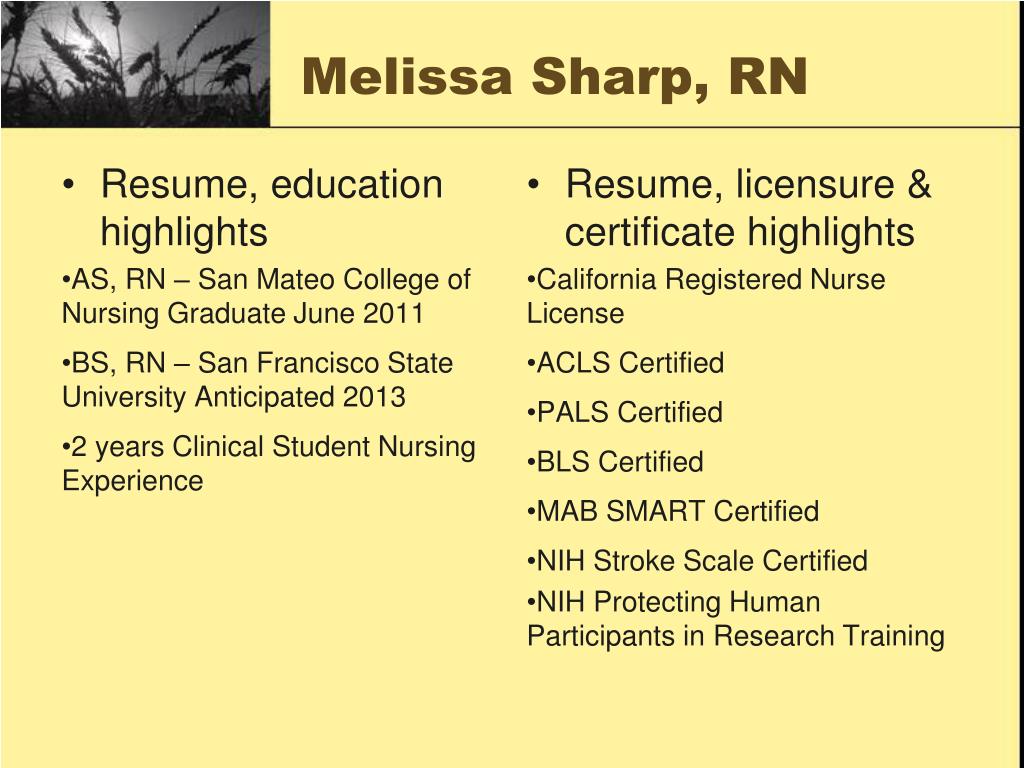 Ppt Melissa Sharp Rn Powerpoint Presentation Free Download Id5923232