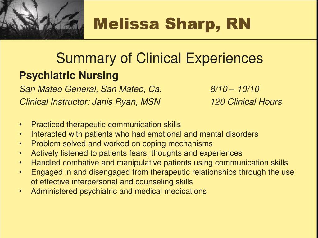 Ppt Melissa Sharp Rn Powerpoint Presentation Free Download Id5923232