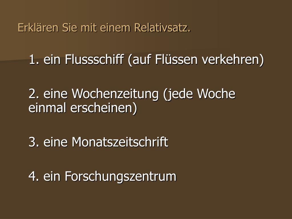 PPT - Relativsätze - Nebensätze PowerPoint Presentation, free download ...
