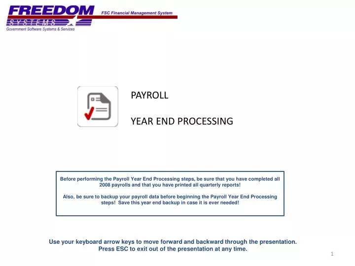 PPT - PAYROLL YEAR END PROCESSING PowerPoint Presentation, free ...