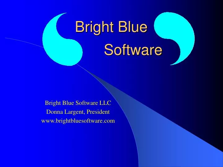 PPT - Bright Blue Software PowerPoint Presentation, free download - ID ...
