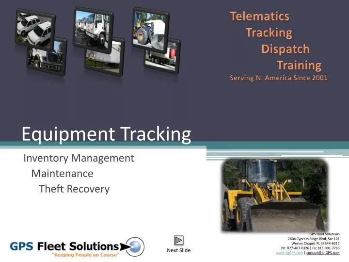 PPT - Equipment Tracking PowerPoint Presentation, free download - ID ...