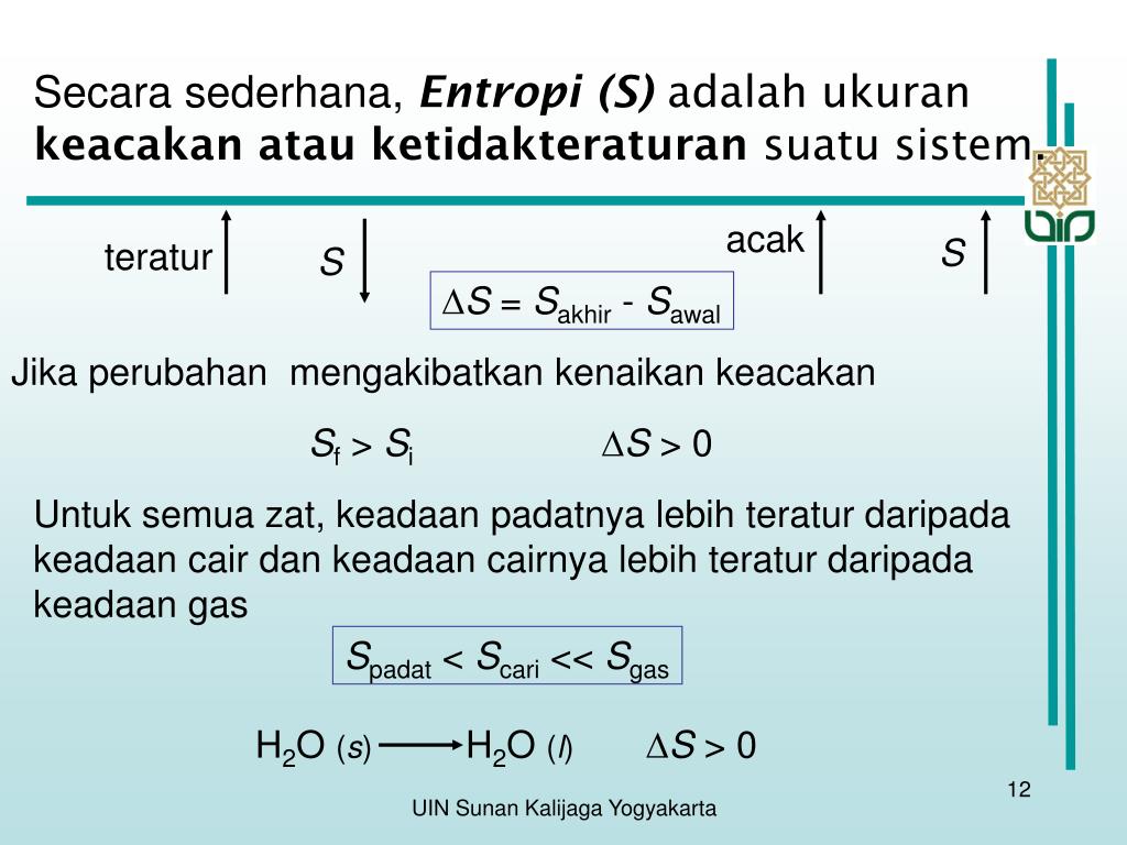 PPT - Energi, Entropi & Spontanitas Reaksi PowerPoint Presentation - ID ...