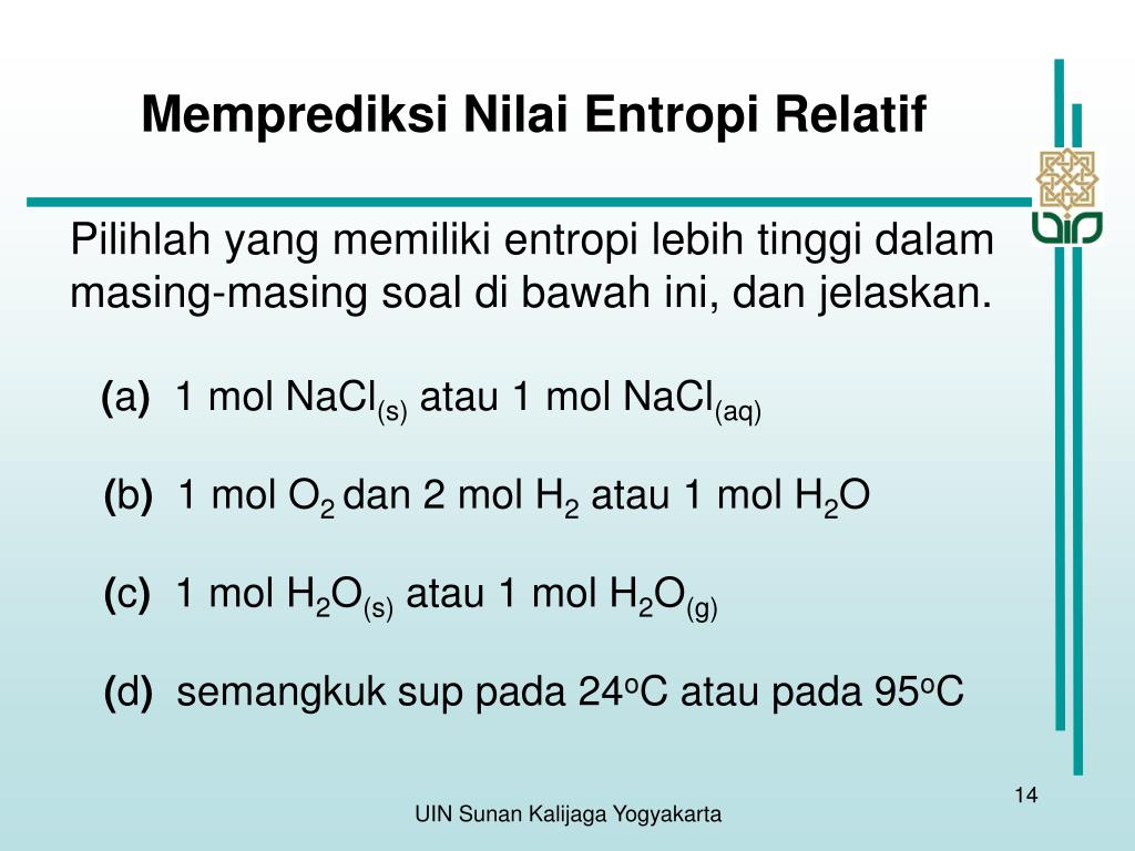 PPT - Energi, Entropi & Spontanitas Reaksi PowerPoint Presentation - ID ...