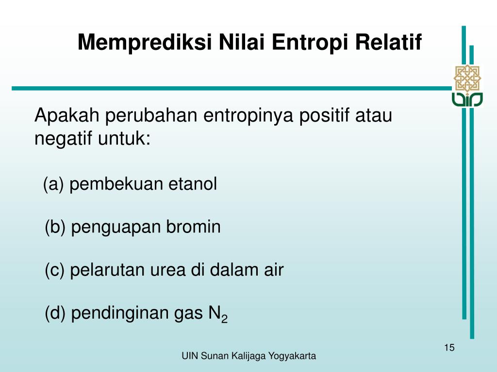 PPT - Energi, Entropi & Spontanitas Reaksi PowerPoint Presentation - ID ...