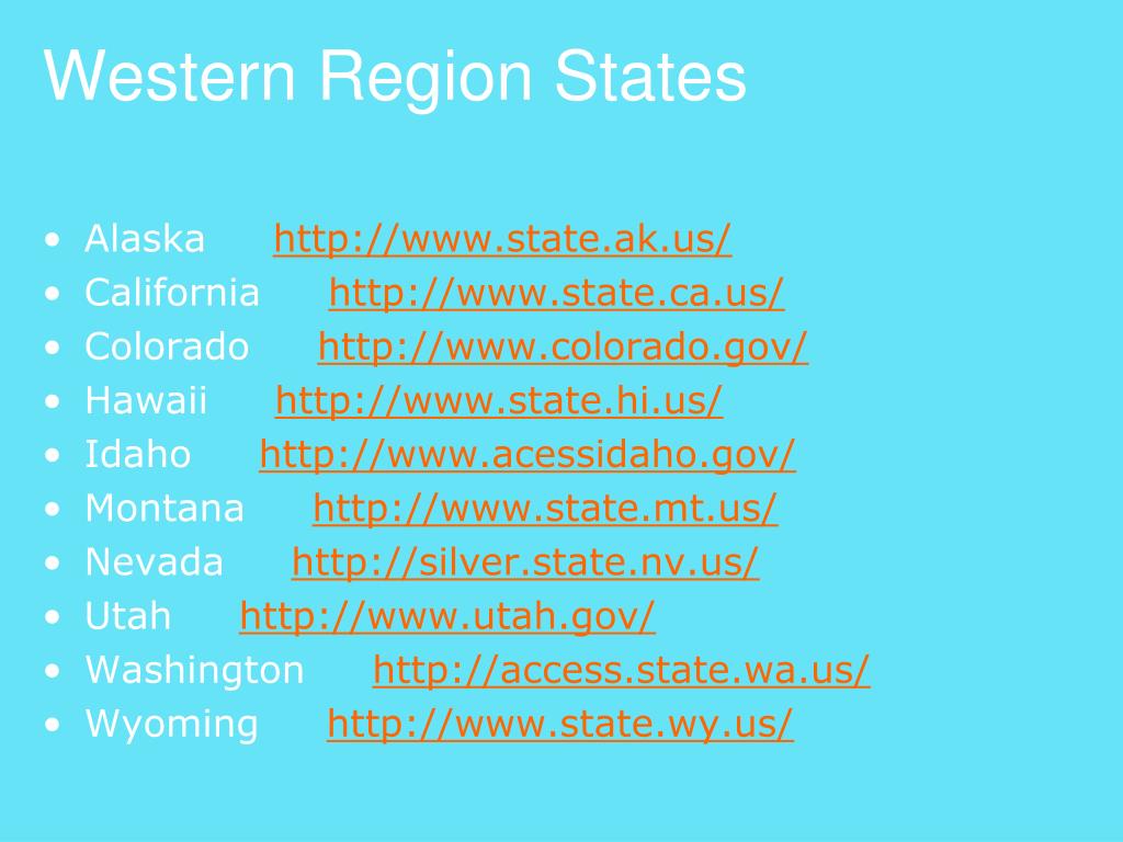 PPT - The Five regions of the USA. Naming the states and capitals by ...