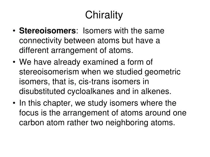 PPT - Chirality PowerPoint Presentation, free download - ID:5927536