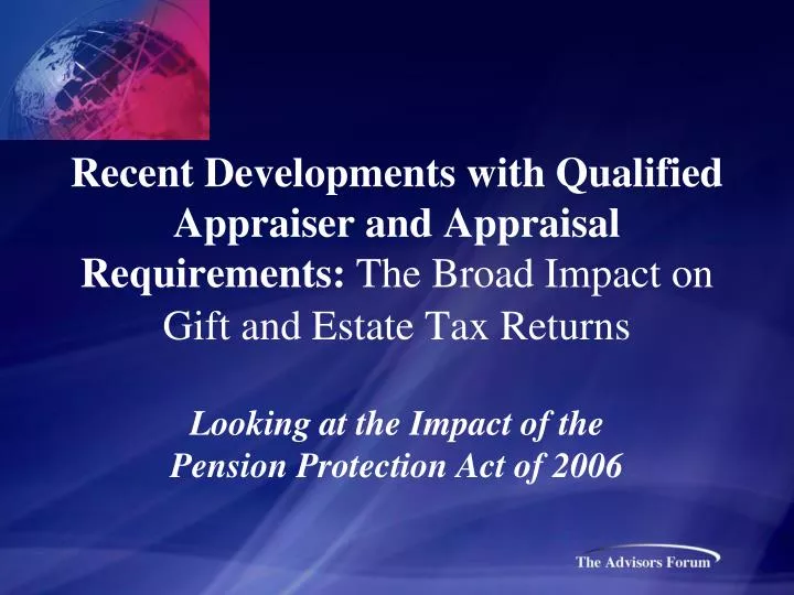 PPT - Looking at the Impact of the Pension Protection Act of 2006 ...