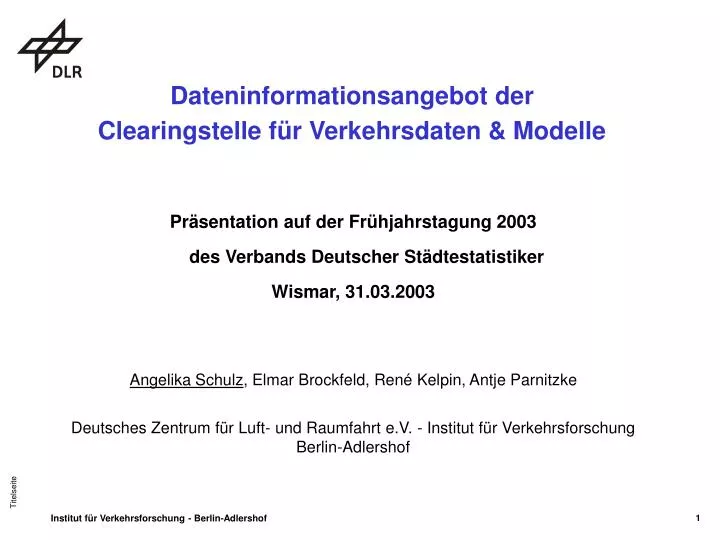 PPT - Titelseite PowerPoint Presentation, free download - ID:5929439