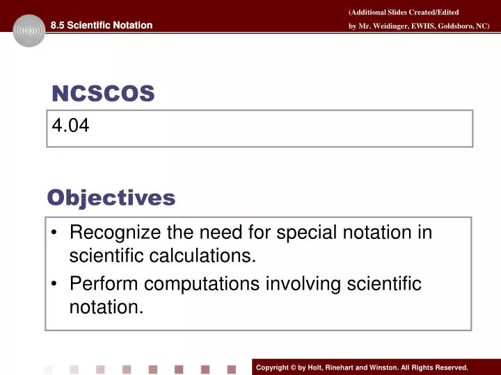 PPT - Objectives PowerPoint Presentation, free download - ID:5930173