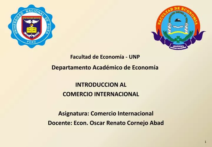 PPT - Facultad de Economía - UNP Departamento Académico de Economía ...