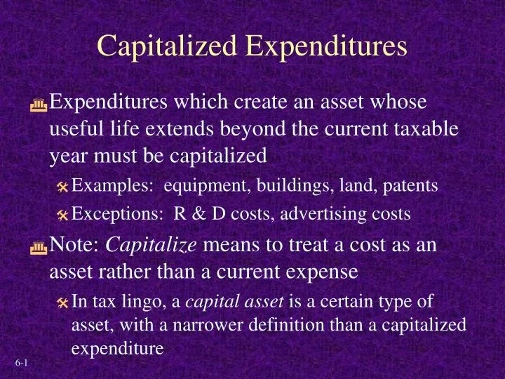 PPT - Capitalized Expenditures PowerPoint Presentation, free download ...