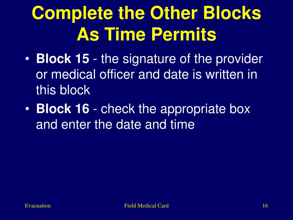 PPT - U.S. Field Medical Card (FMC) PowerPoint Presentation, free ...