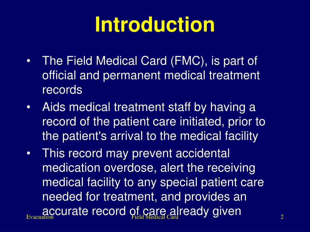 PPT - U.S. Field Medical Card (FMC) PowerPoint Presentation, free ...