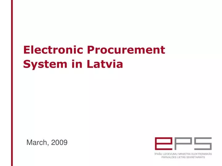 PPT - Electronic Procurement System in Latvia PowerPoint Presentation ...