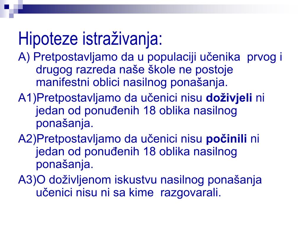 PPT - Nasilje među učenicima u srednjoj školi PowerPoint Presentation - ID:5935454