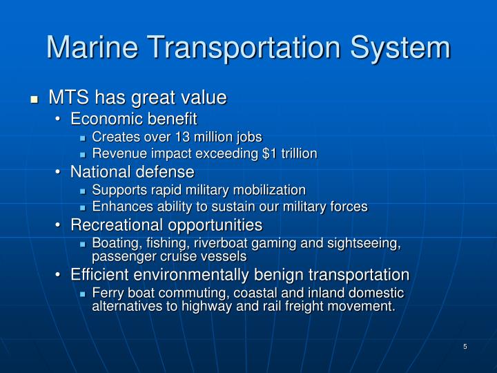 PPT - The Marine Transportation System and the Supply Chain PowerPoint ...