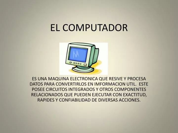 PPT - EL COMPUTADOR PowerPoint Presentation, free download - ID:5936758