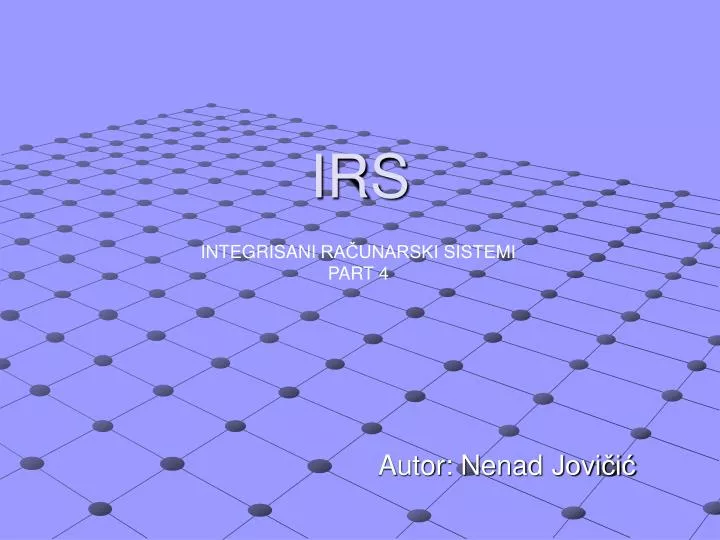 PPT - IRS PowerPoint Presentation, free download - ID:5936813