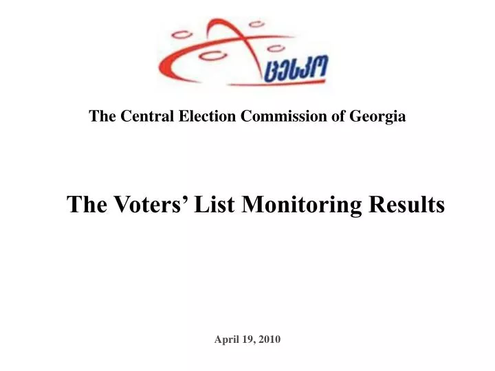 PPT - The Central Election Commission of Georgia PowerPoint ...