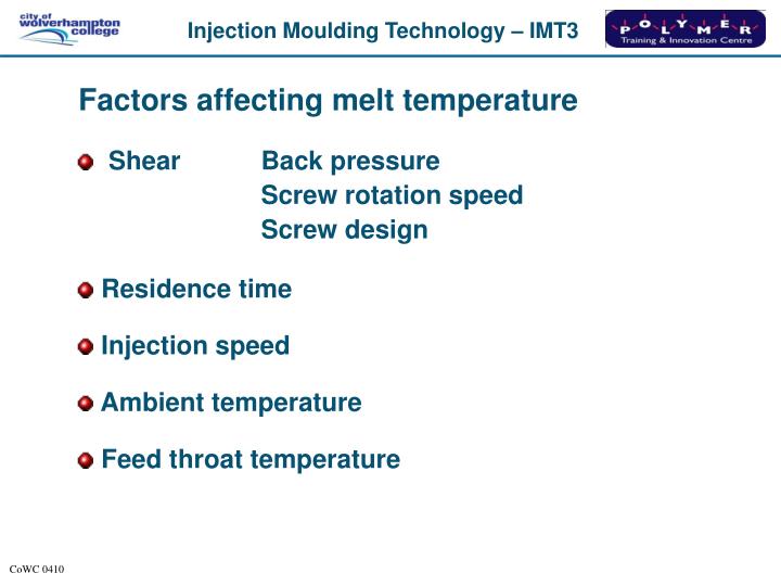 PPT - Injection Moulding Technology - Part 3 PowerPoint Presentation ...