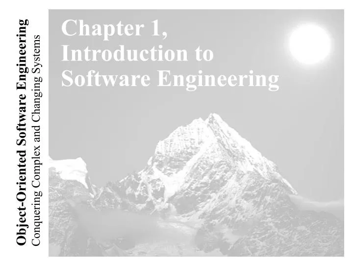 PPT - Chapter 1, Introduction to Software Engineering PowerPoint ... PPT - Chapter 1, Introduction to Software Engineering PowerPoint ...