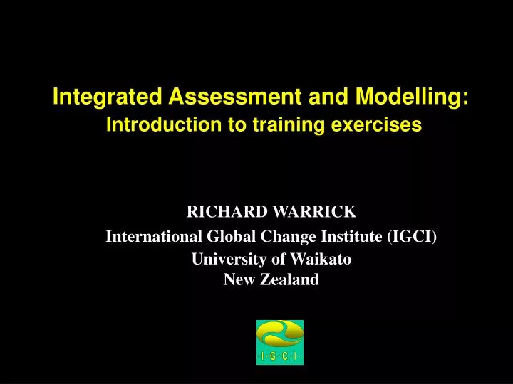 PPT - Integrated Assessment and Modelling: Introduction to training ...