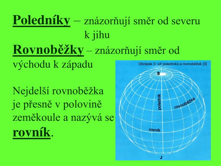 PPT - SVĚTOVÉ STRANY , POLEDNÍKY A ROVNOBĚŽKY PowerPoint Presentation ...