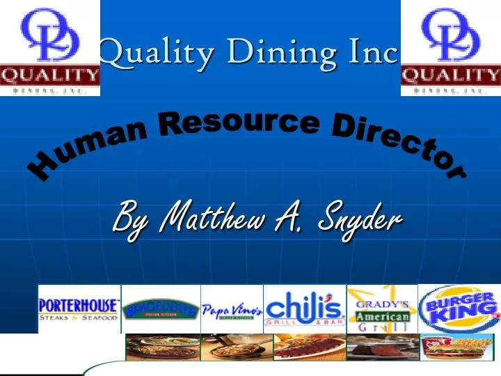 PPT - Quality Dining Inc. PowerPoint Presentation, free download - ID ...