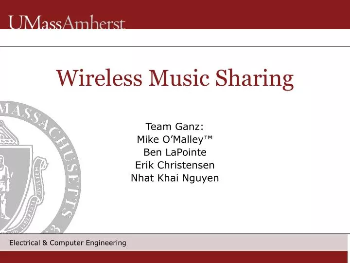 PPT - Wireless Music Sharing PowerPoint Presentation, free download ...