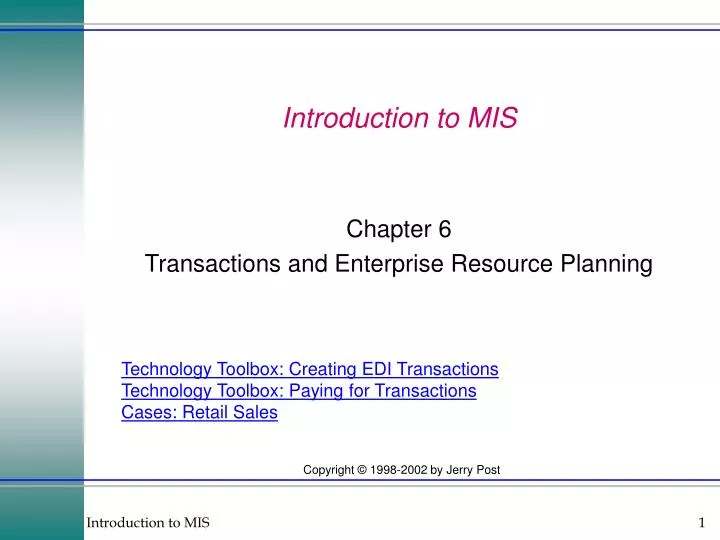 PPT - Introduction to MIS PowerPoint Presentation, free download - ID ...