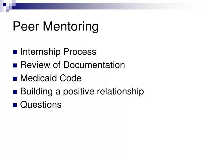 PPT - Peer Mentoring PowerPoint Presentation, free download - ID:5940616