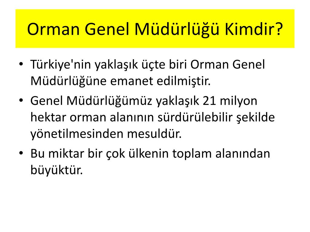PPT - Orman Genel Müdürlüğü Bilgi İletişim Teknolojileri Faaliyetleri ...