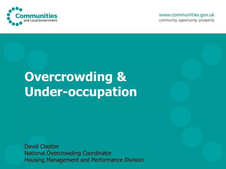 PPT - Overcrowding & Under-occupation PowerPoint Presentation, free ...