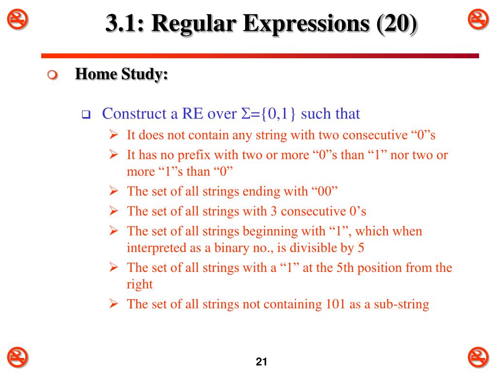 Ppt Chapter 3 Regular Languages And Regular Grammars Powerpoint