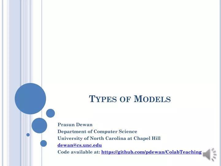 PPT - Types of Models PowerPoint Presentation, free download - ID:5942380
