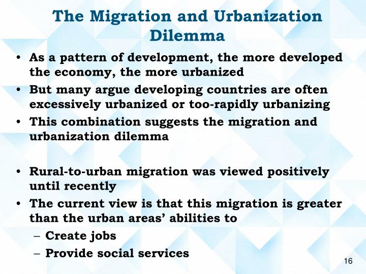PPT - Chapter 7 Lecture - Urbanization and Rural-Urban Migration ...