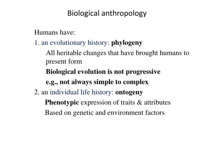 PPT - Biological anthropology PowerPoint Presentation, free download ...