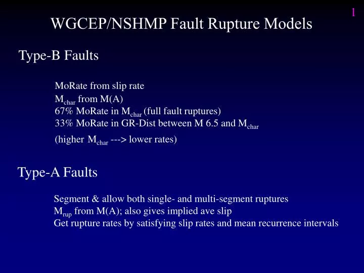 PPT - WGCEP/NSHMP Fault Rupture Models PowerPoint Presentation, free ...