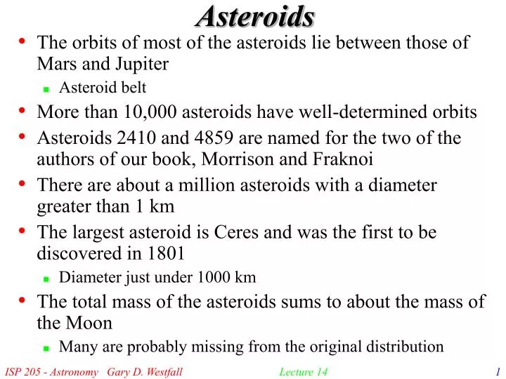 PPT - Asteroids PowerPoint Presentation, free download - ID:5943887