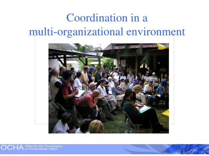 PPT - Coordination in a multi-organizational environment PowerPoint ...