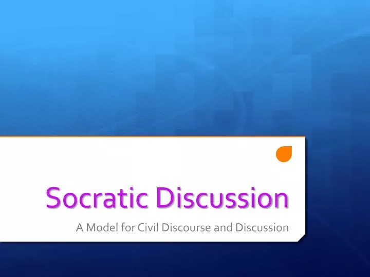 PPT - Socratic Discussion PowerPoint Presentation, free download - ID ...