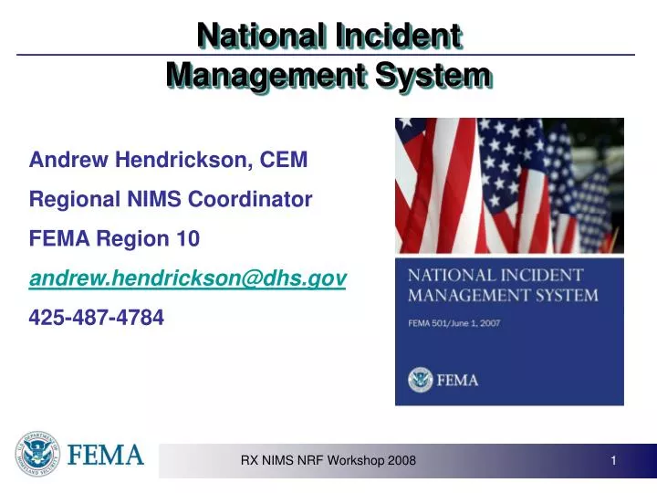 PPT - National Incident Management System PowerPoint Presentation, free ...