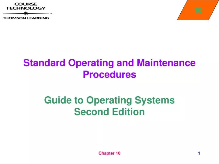 PPT - Standard Operating and Maintenance Procedures PowerPoint ...