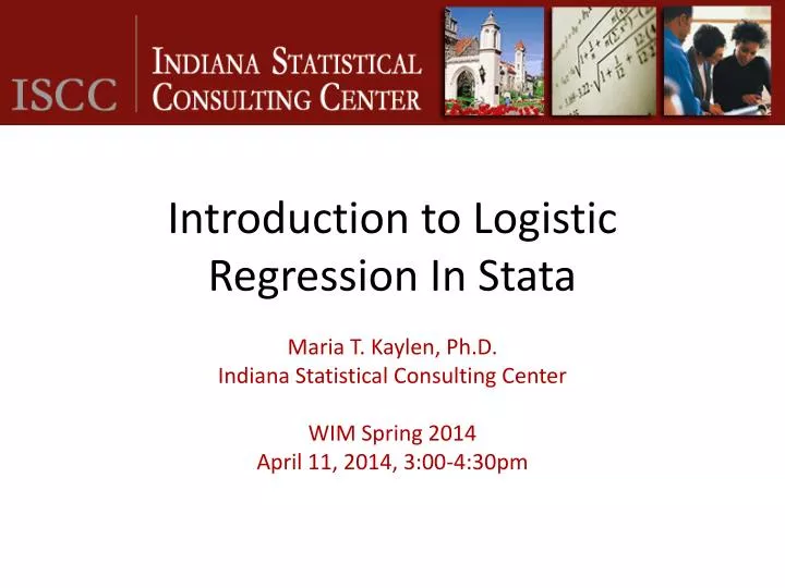 Ppt Introduction To Logistic Regression In Stata Powerpoint