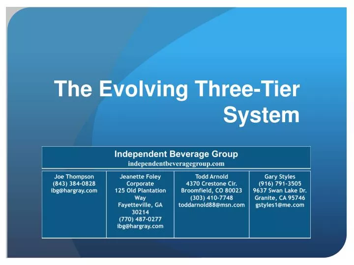 PPT - The Evolving Three-Tier System PowerPoint Presentation, free ...